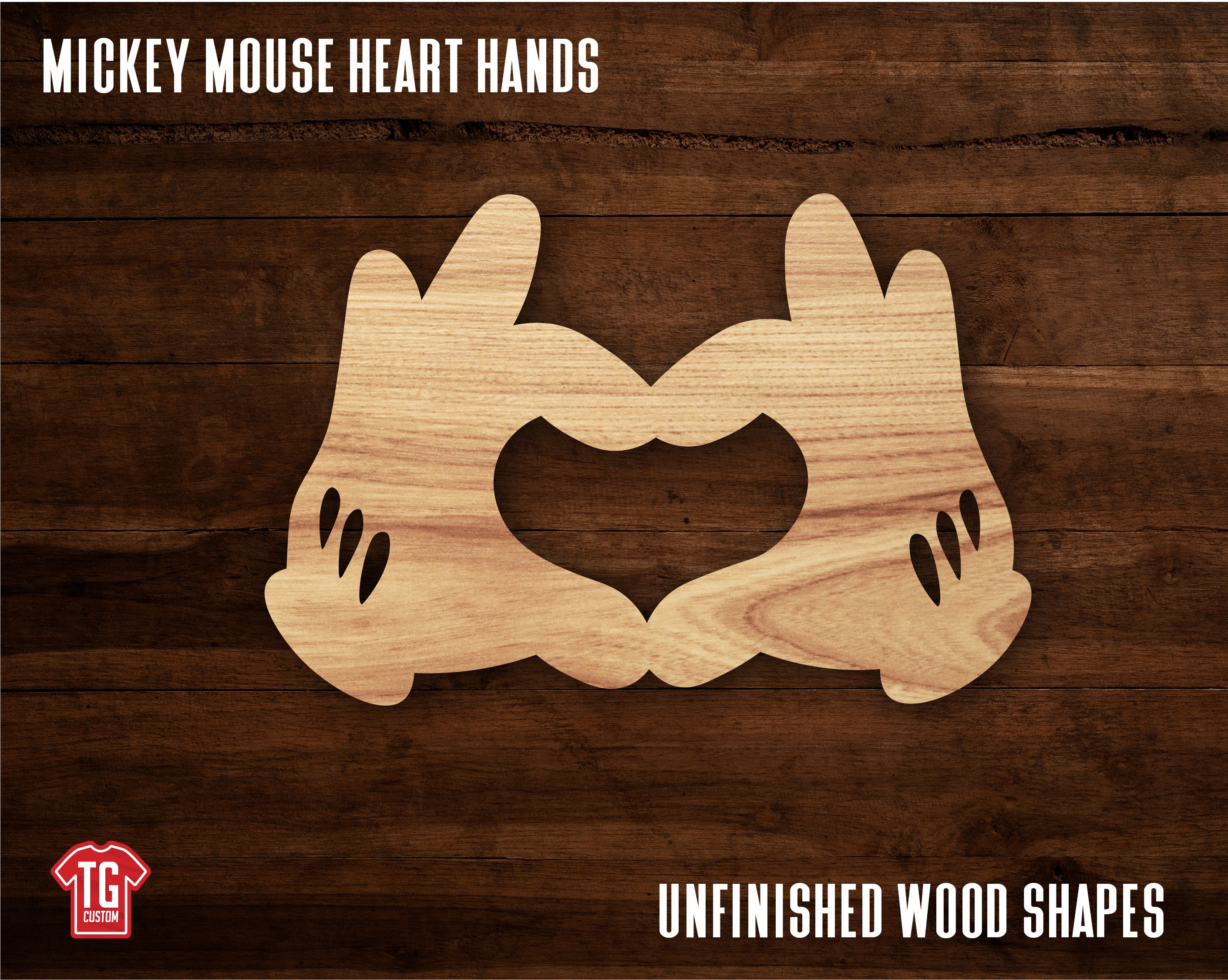 Mickey Mouse Heart Hands Logo