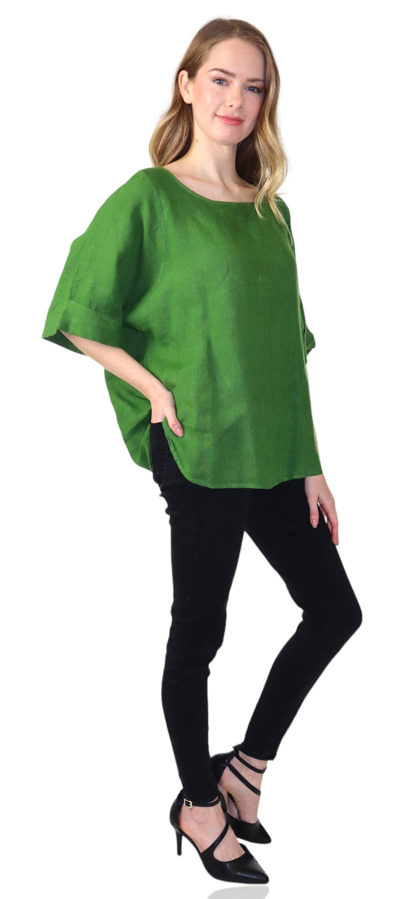 One Size Linen Tunic Pure Linen Tunic Designer Linen Tunic - Etsy