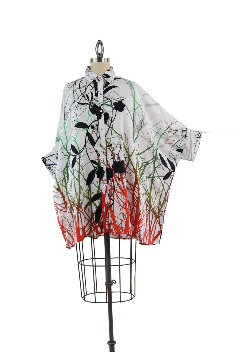 Artsy Oversized Linen Shirt, Plus Size Linen Shirt, Linen Women Blouse ...