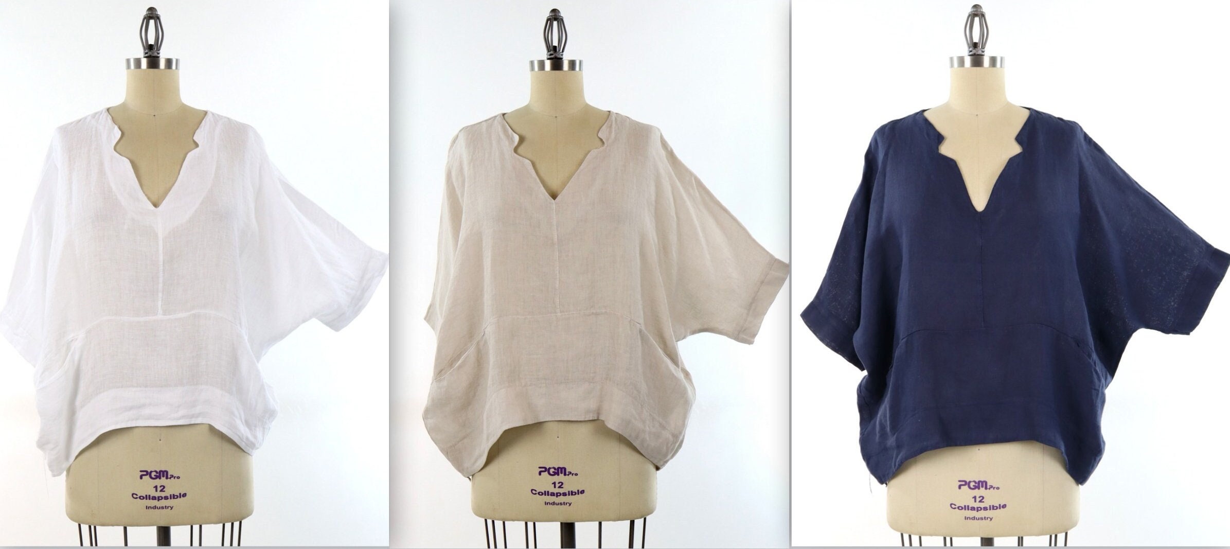 Pure Linen Tunic, Designer Linen Tunic, Washed Linen Tunic, One Size ...