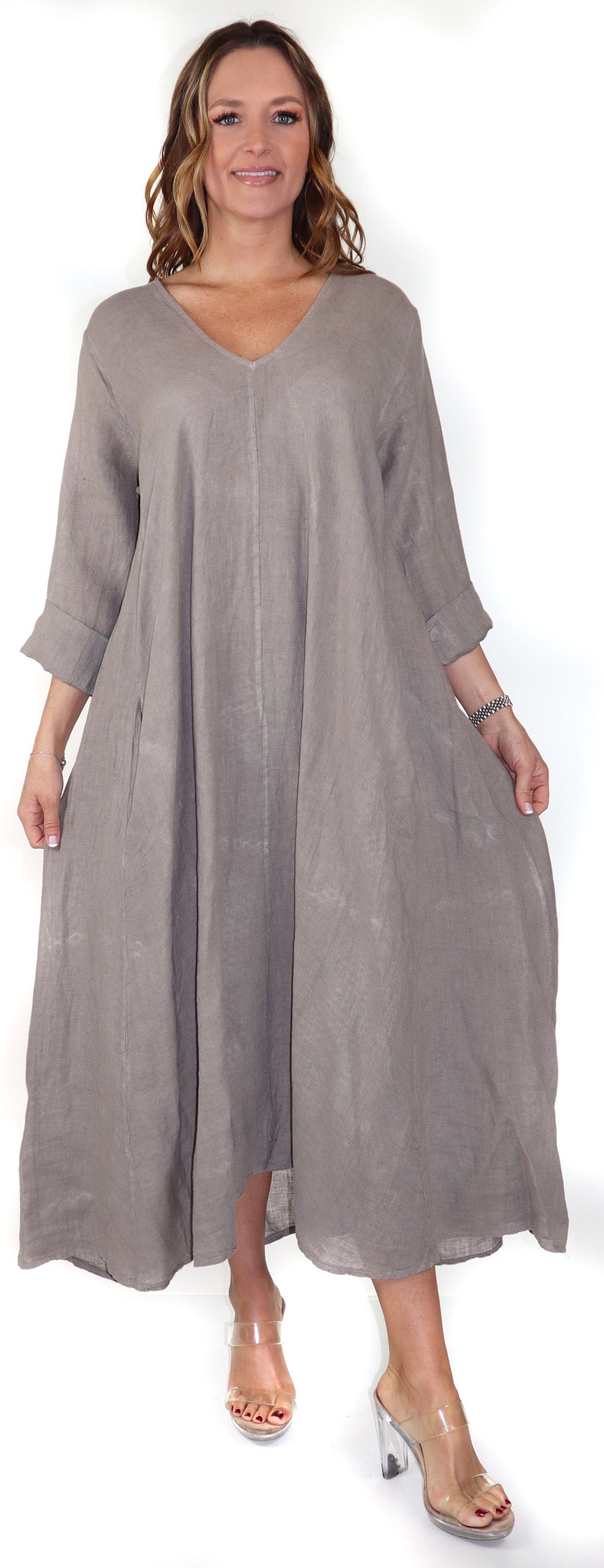 Swing Linen Dress Women Plus Size Dress Loose Fitting Linen - Etsy