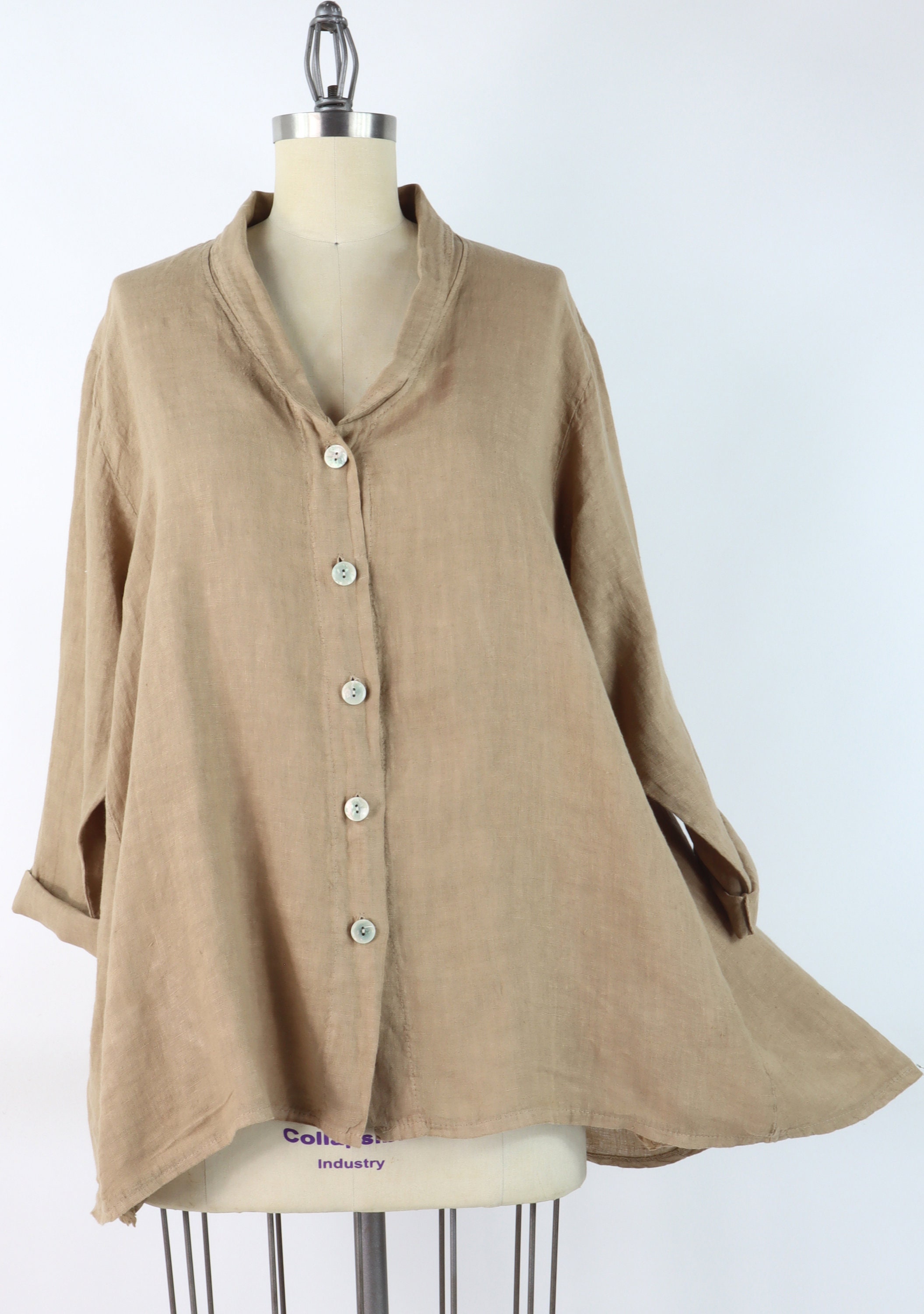 Washed Premium Linen One Size Tunic, Women Linen Tunic, Linen Summer ...
