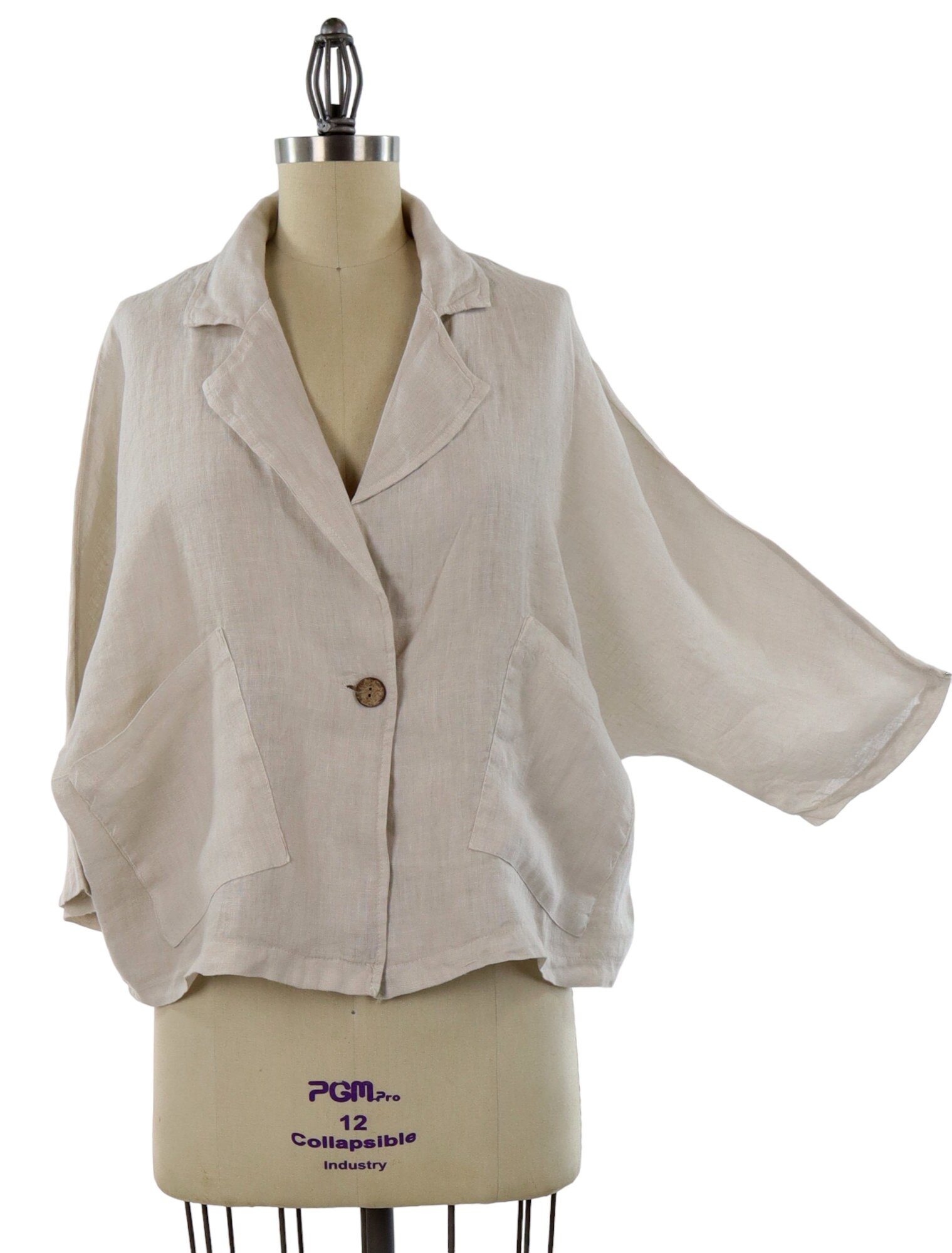 Linen Crop Jacket, Linen Women Short Jacket, Linen ONE Size Jacket ...
