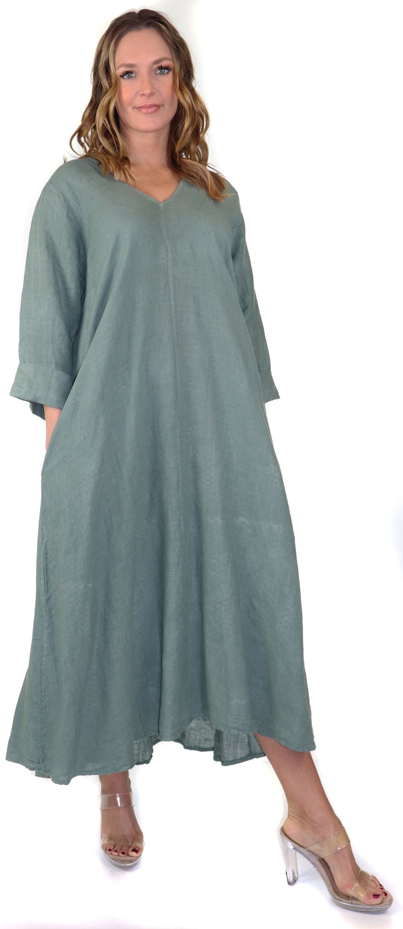 Swing Linen Dress Women Plus Size Dress Loose Fitting Linen - Etsy