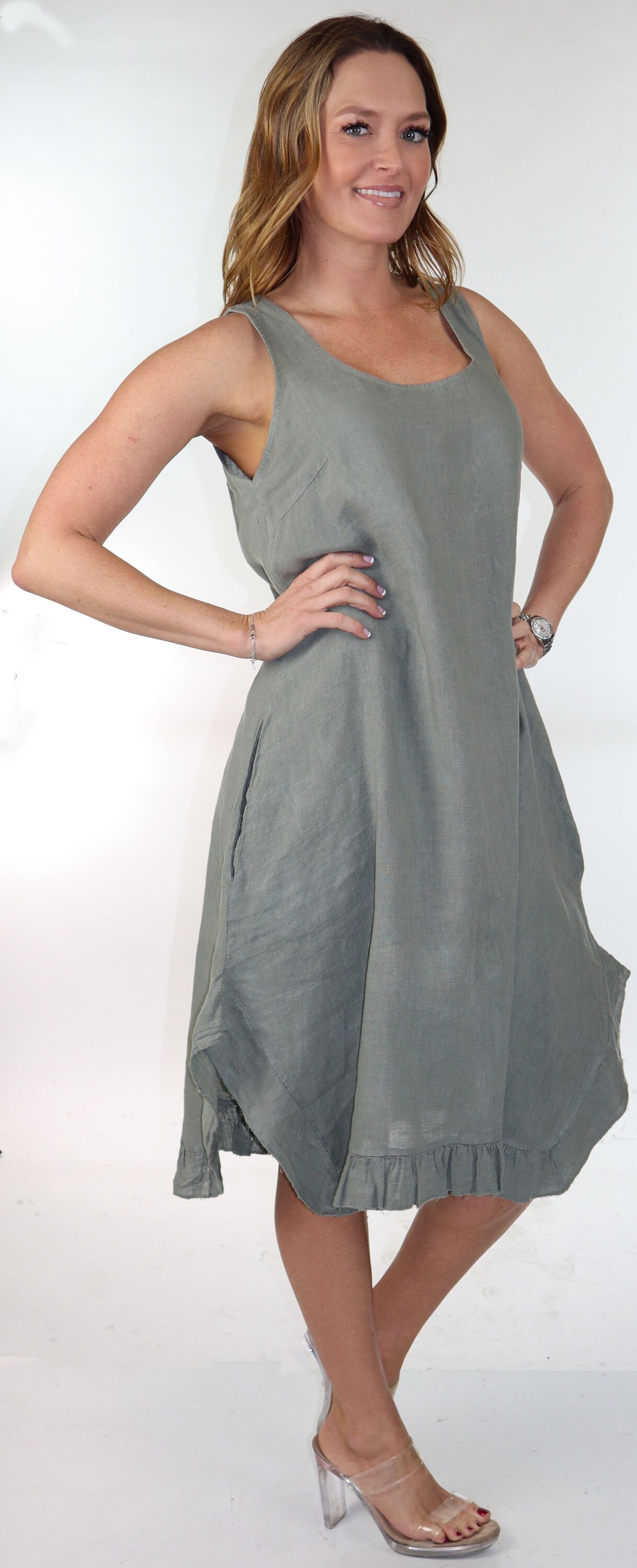 Love Dress, Linen Sun Dress, Washed Linen Summer Dress, Party Linen ...