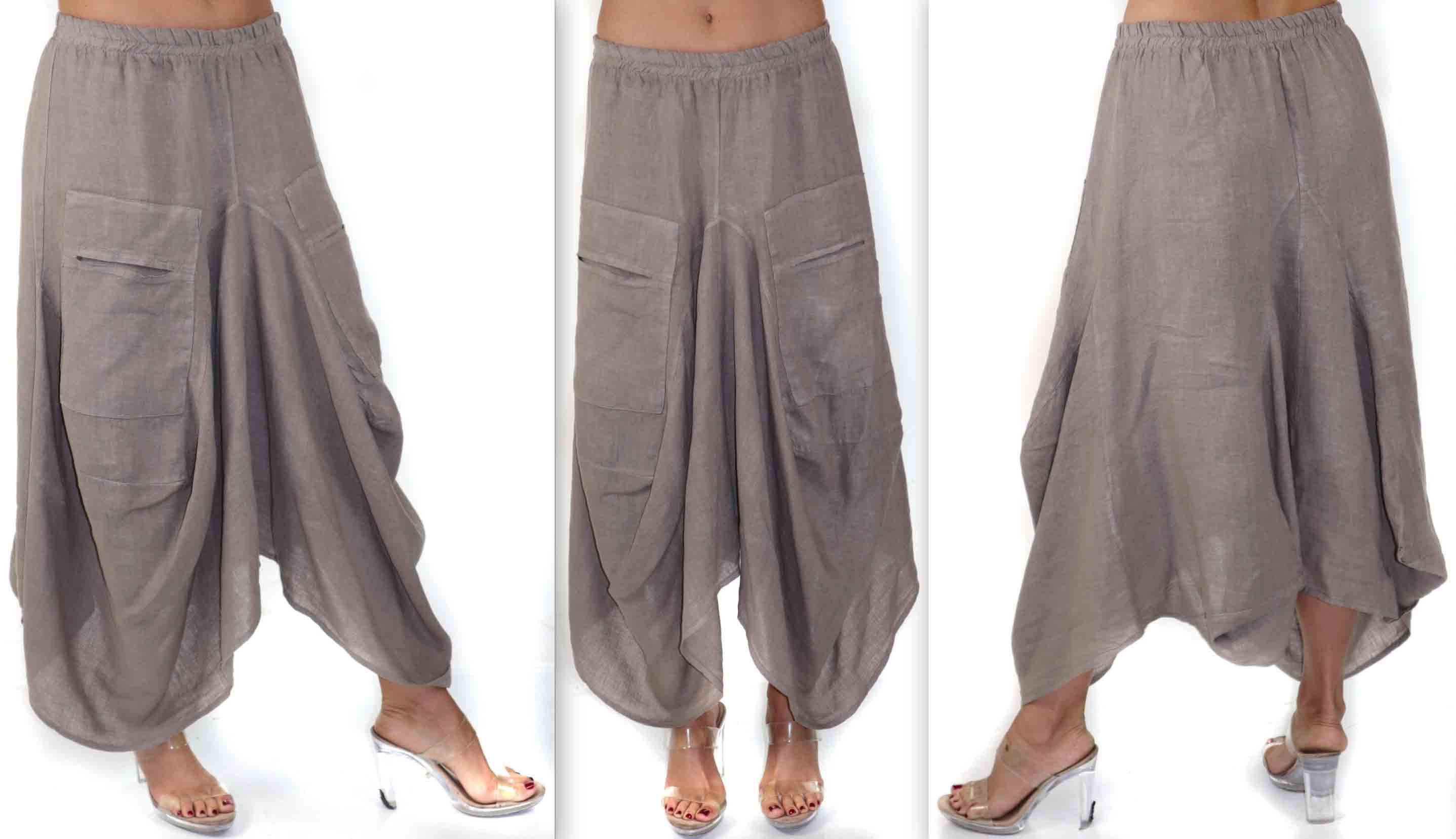 Quirky Linen Skirt, Lagen Look Linen Skirt, Summer Linen Skirt, Artsy ...