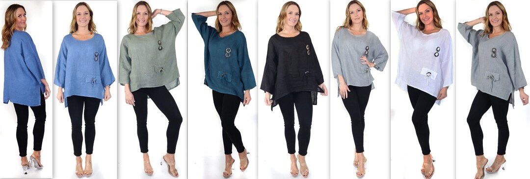 Plus Size Linen Tunic, Pure Linen Tunic, Designer Linen Tunic, Women ...