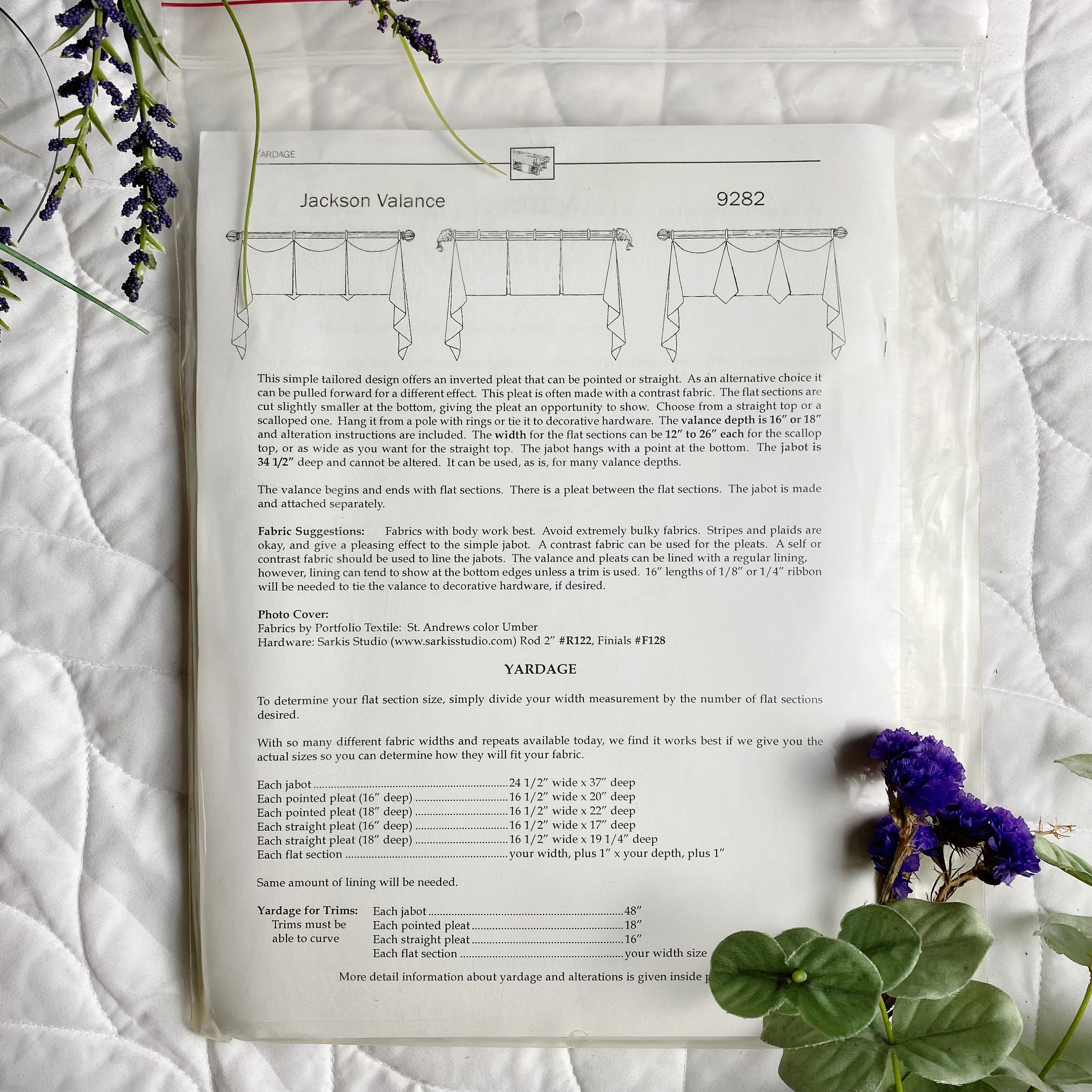 M’fay Patterns - Jackson Valance - #9282 UNCUT - Etsy