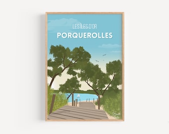 Affiche PORQUEROLLES - Etsy France