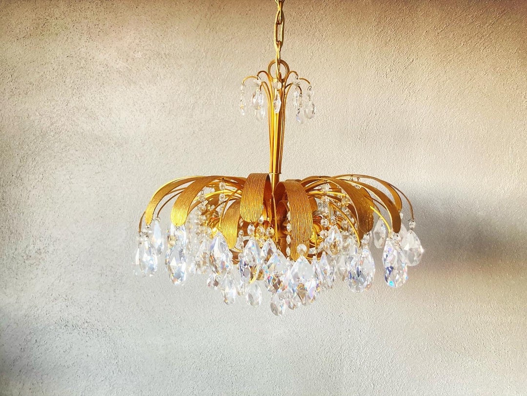 Vintage Gold Plated Palm Tree Lamp PALWA - Etsy