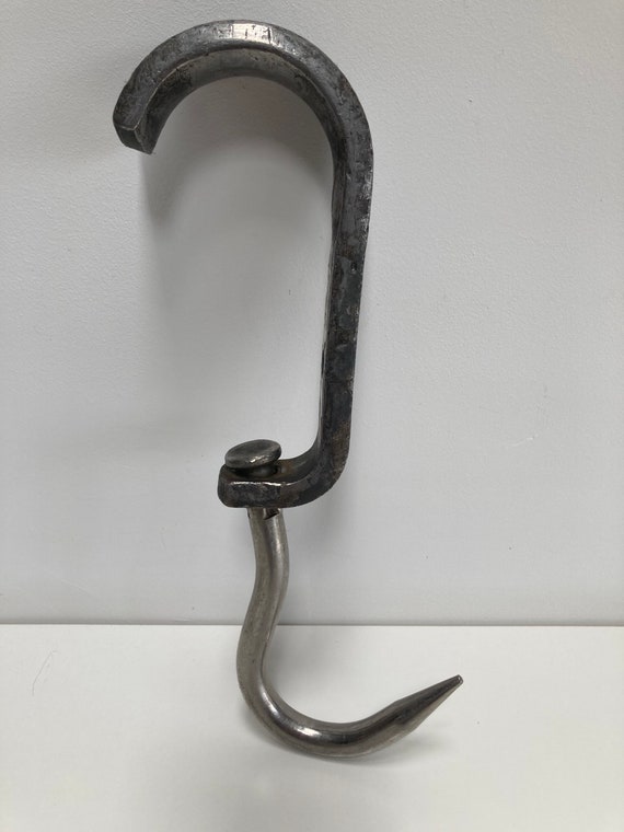 Home & Living Industrial vintage stainless steel meat hook slaughter ...