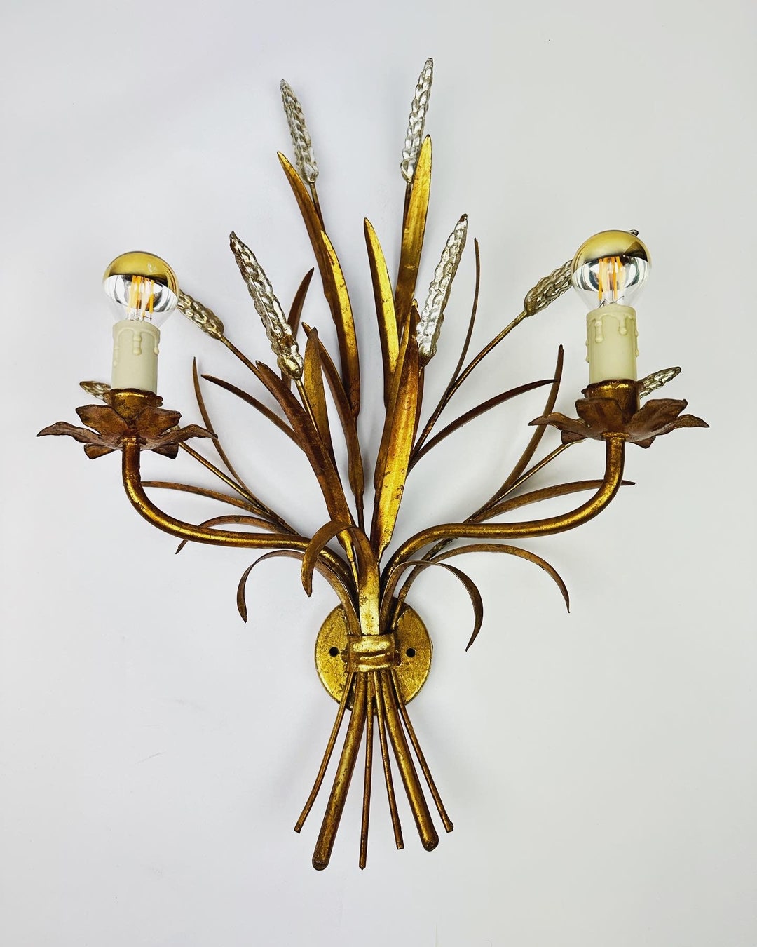 Vintage Wheat Wall Lamp - Etsy