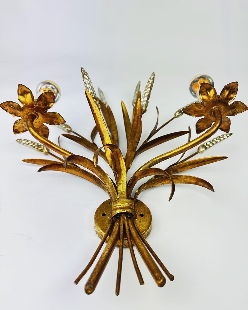 Vintage Wheat Wall Lamp - Etsy