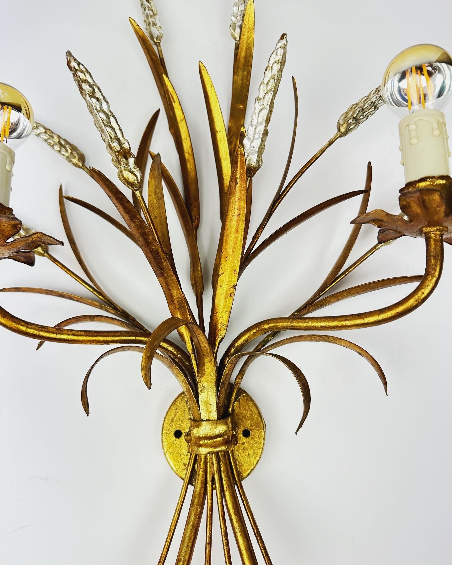 Vintage Wheat Wall Lamp - Etsy