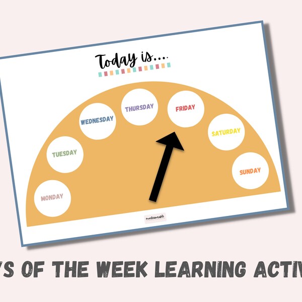 Day of the Week Clock - Etsy