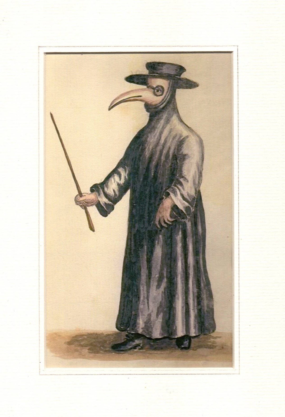 Medieval Plague Doctor Print Vintage Weird Science Medicine Steam Punk ...