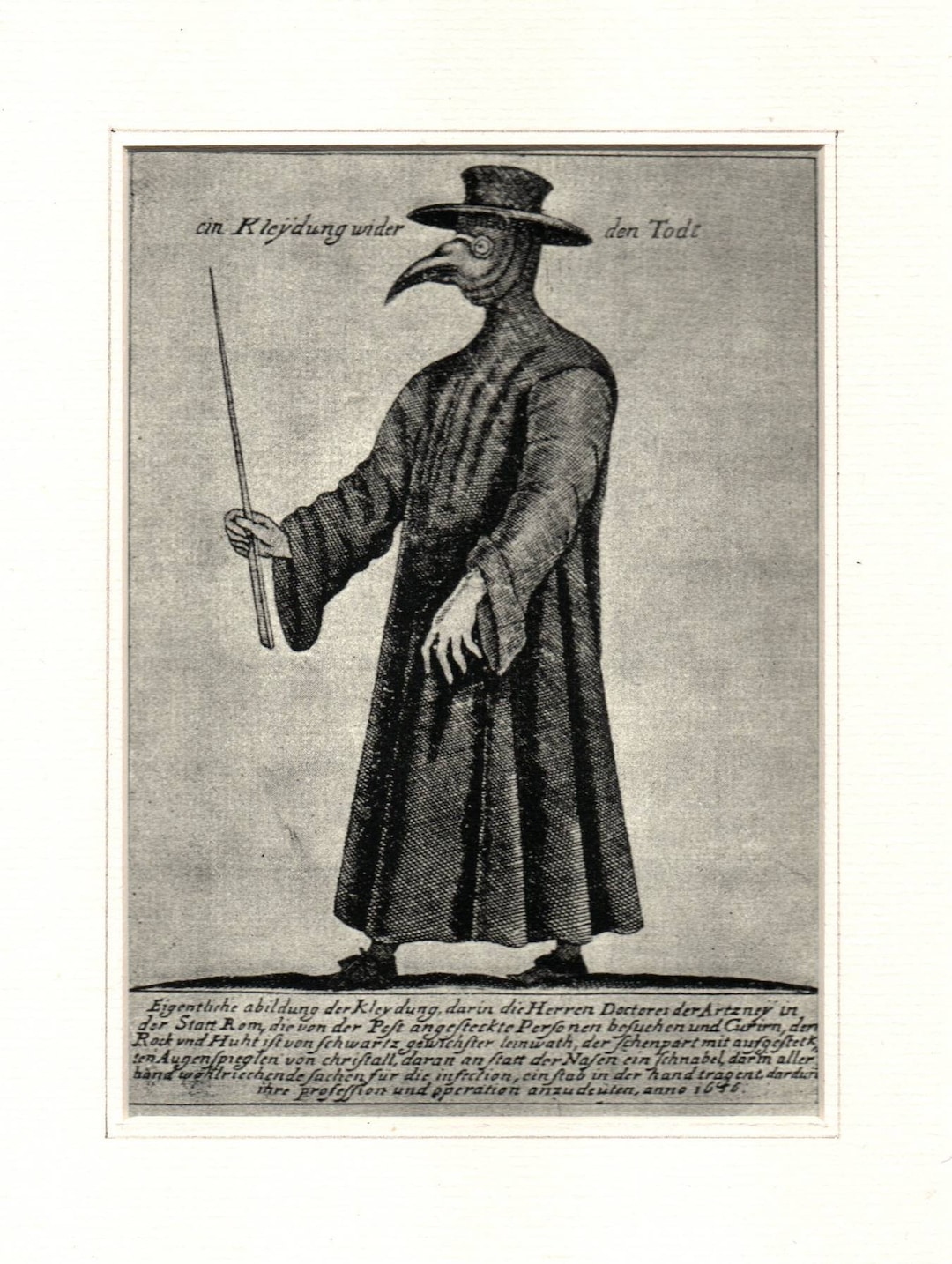 Medieval Plague Doctor Print Vintage Weird Science Medicine Steam Punk ...