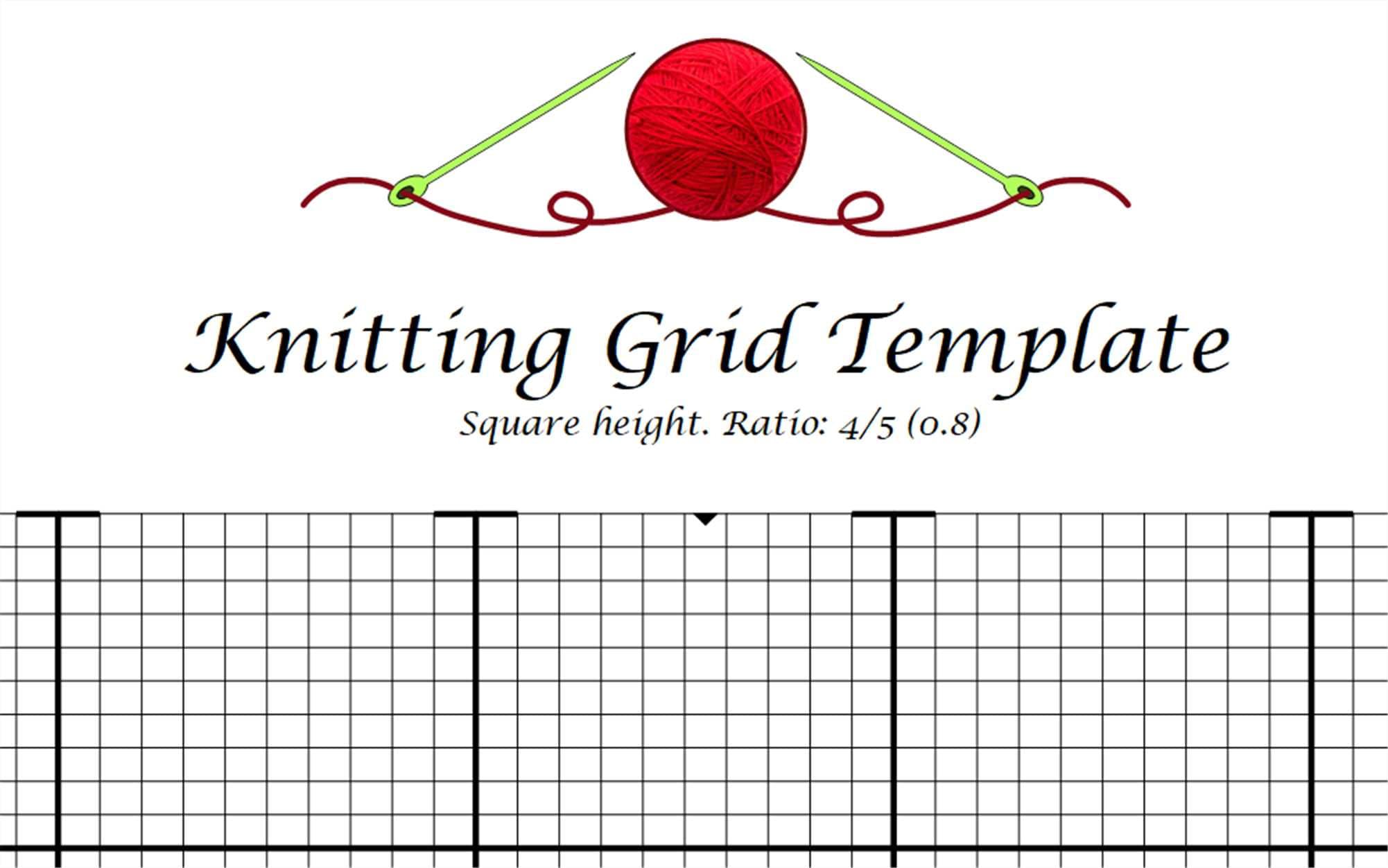 Knitting Grid Template english - Etsy