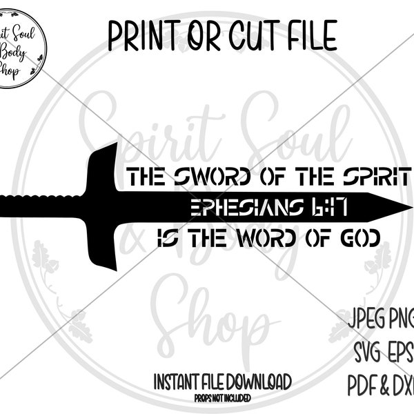 Sword of the Spirit Svg - Etsy