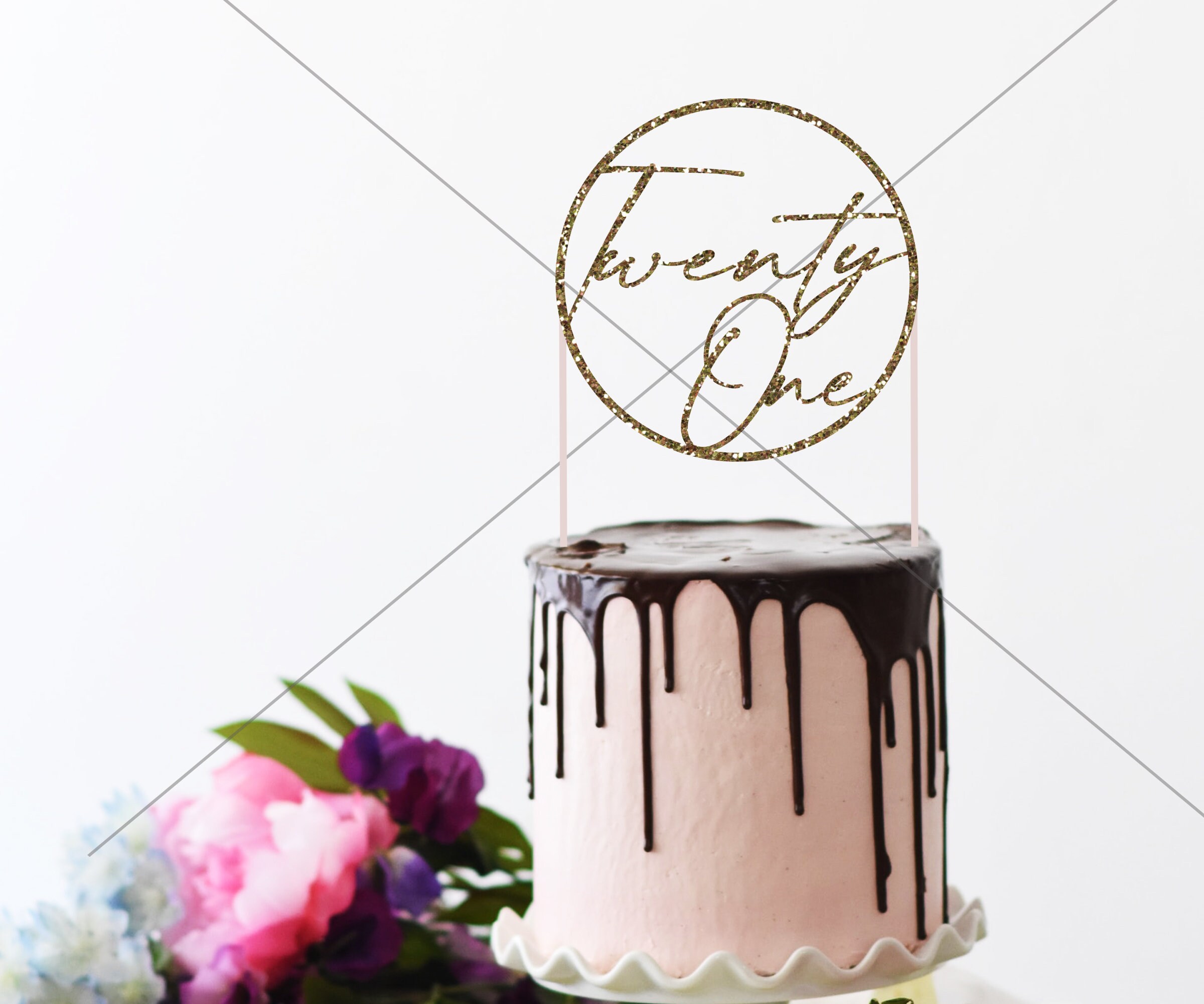 21 Twenty One Cake Topper SVG, PNG, Jpeg, Pdf, Dxf, Cut File, Cricut ...