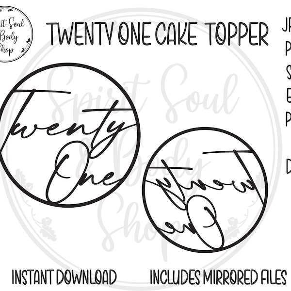 21 Cake Topper - Etsy