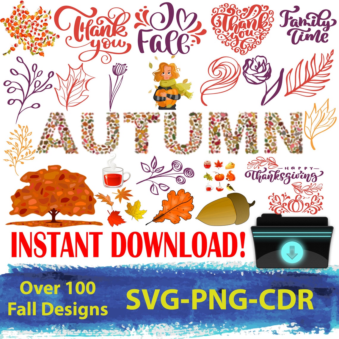 Fall SVG Bundle Fall Png Fall Cricut Autumn Clipart Autumn - Etsy