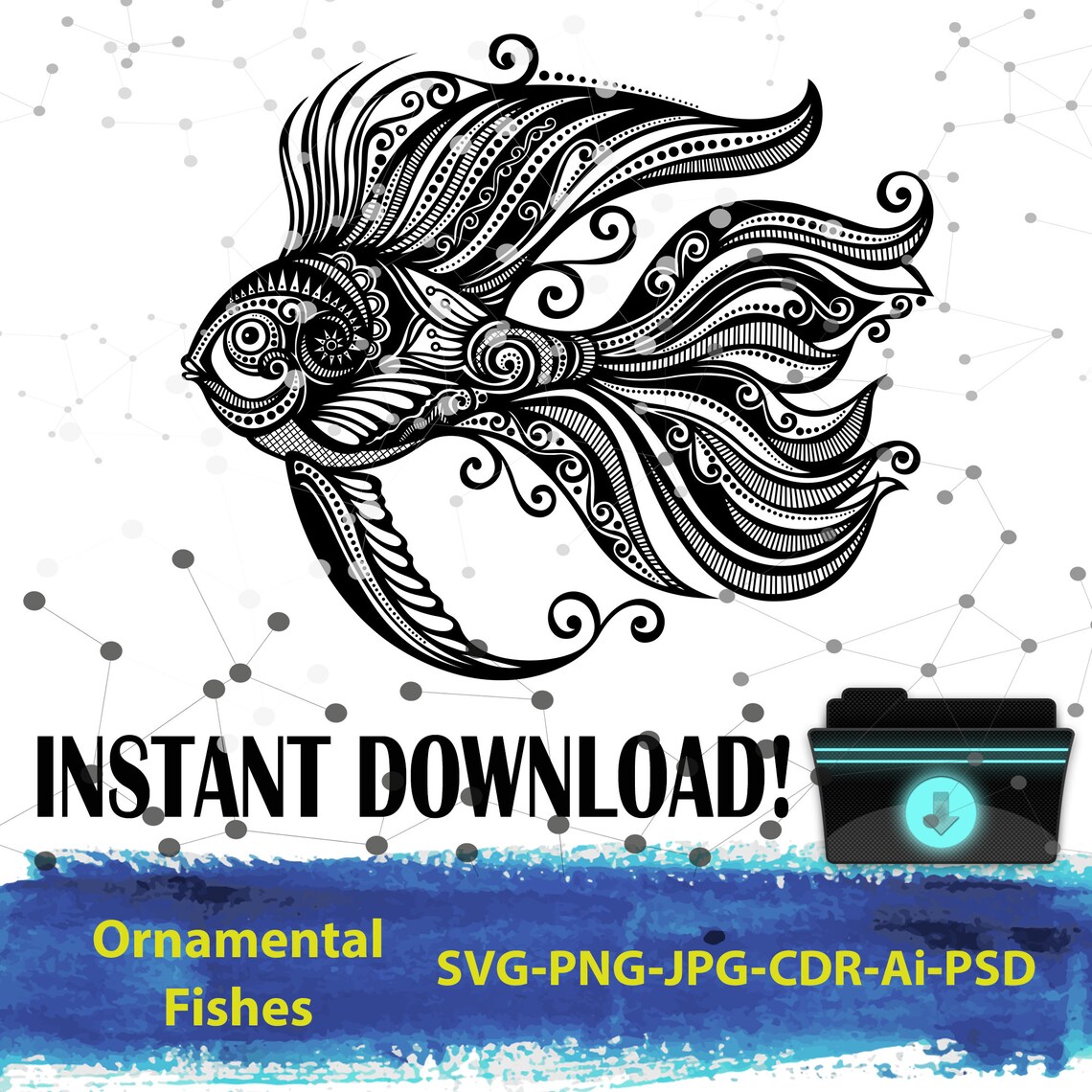 Fisch svg Fisch png Zierfisch svg Abstraktes Fisch svg | Etsy Schweiz