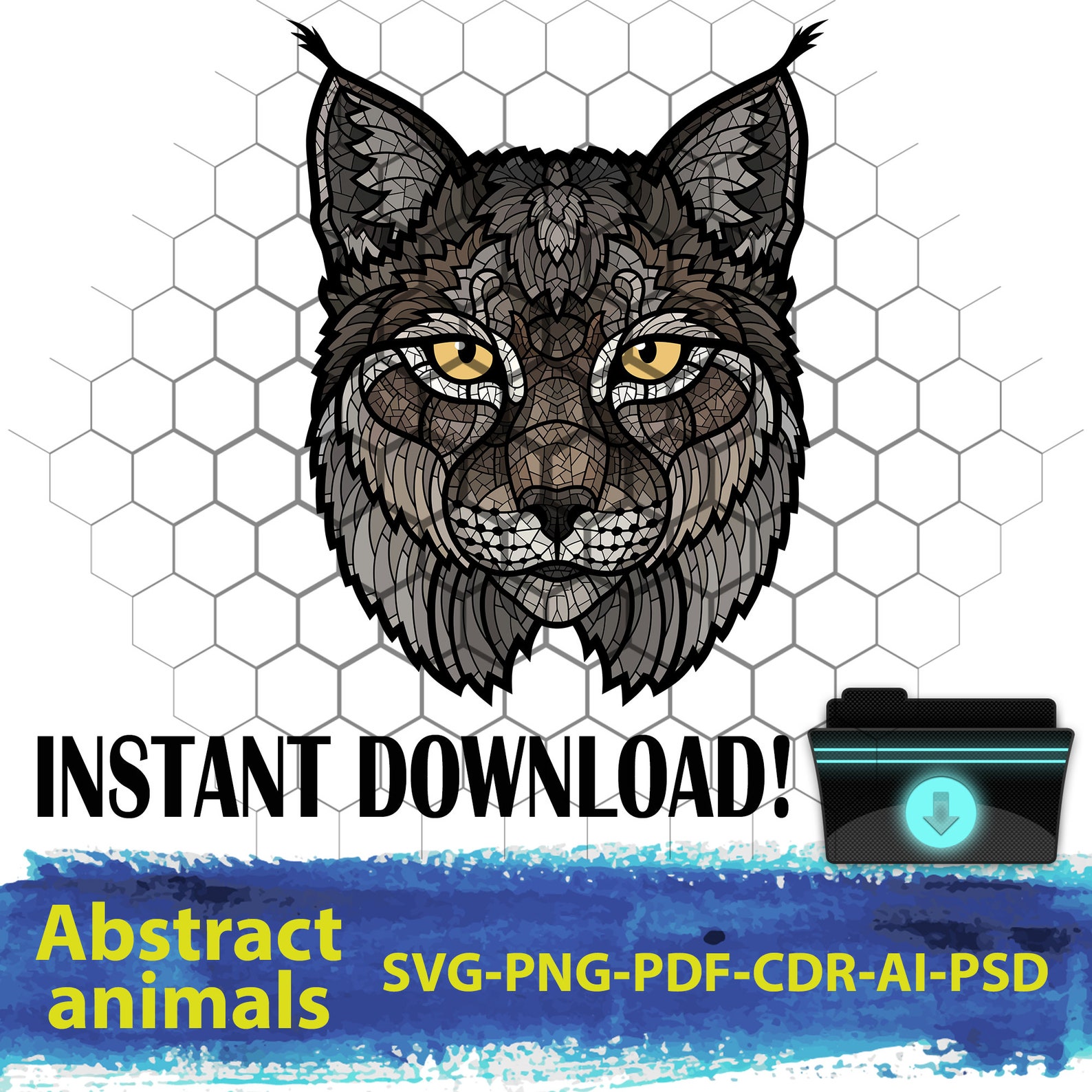 Abstract Animals Svg, Wild Animals Svg, Printable Abstract Animal Art ...