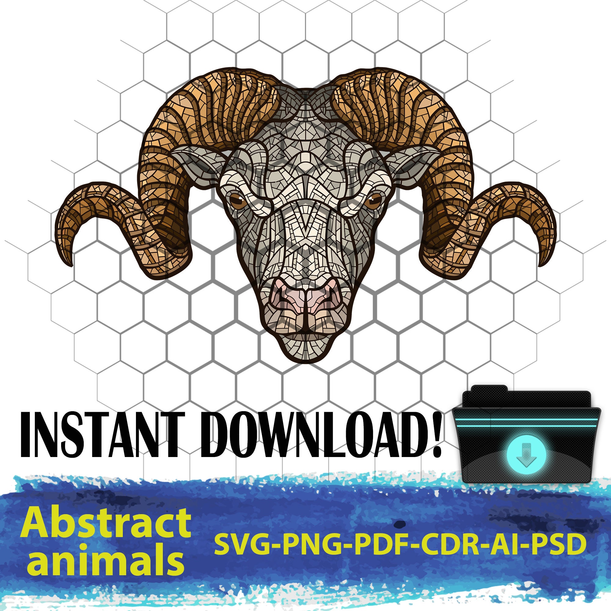Abstract Animals Svg, Wild Animals Svg, Printable Abstract Animal Art ...