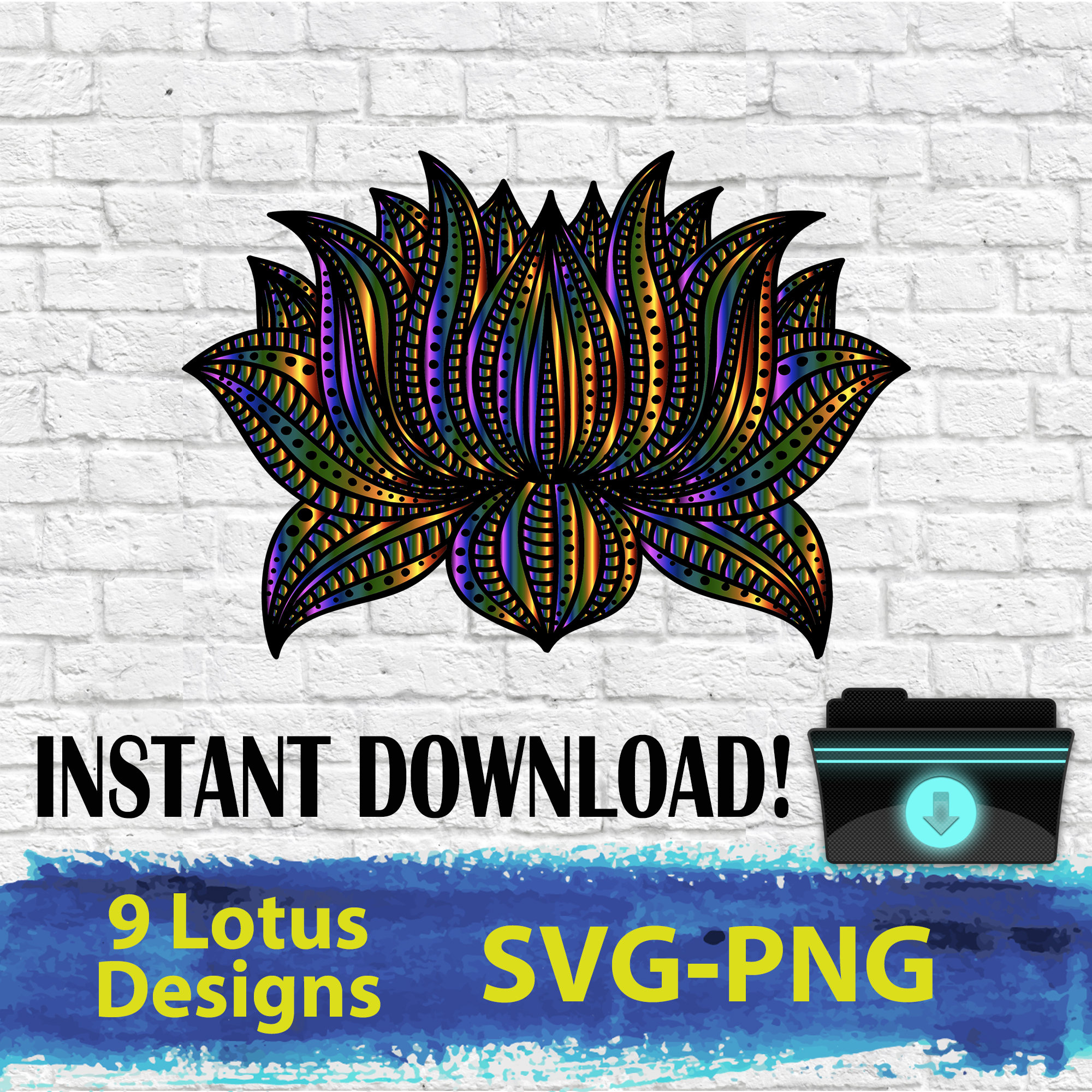 Lotus Svg, Lotus Png, 9 Lotus Flowers Svg Bundle, Lotus Flower Vector ...