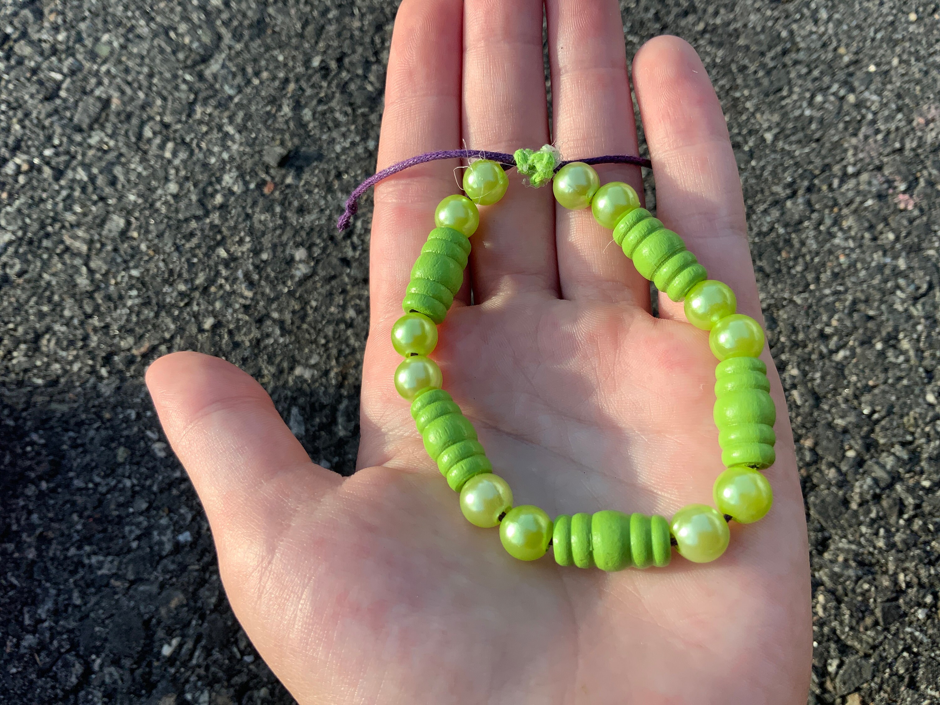 Green Beaded Adjustable Bracelet - Etsy UK