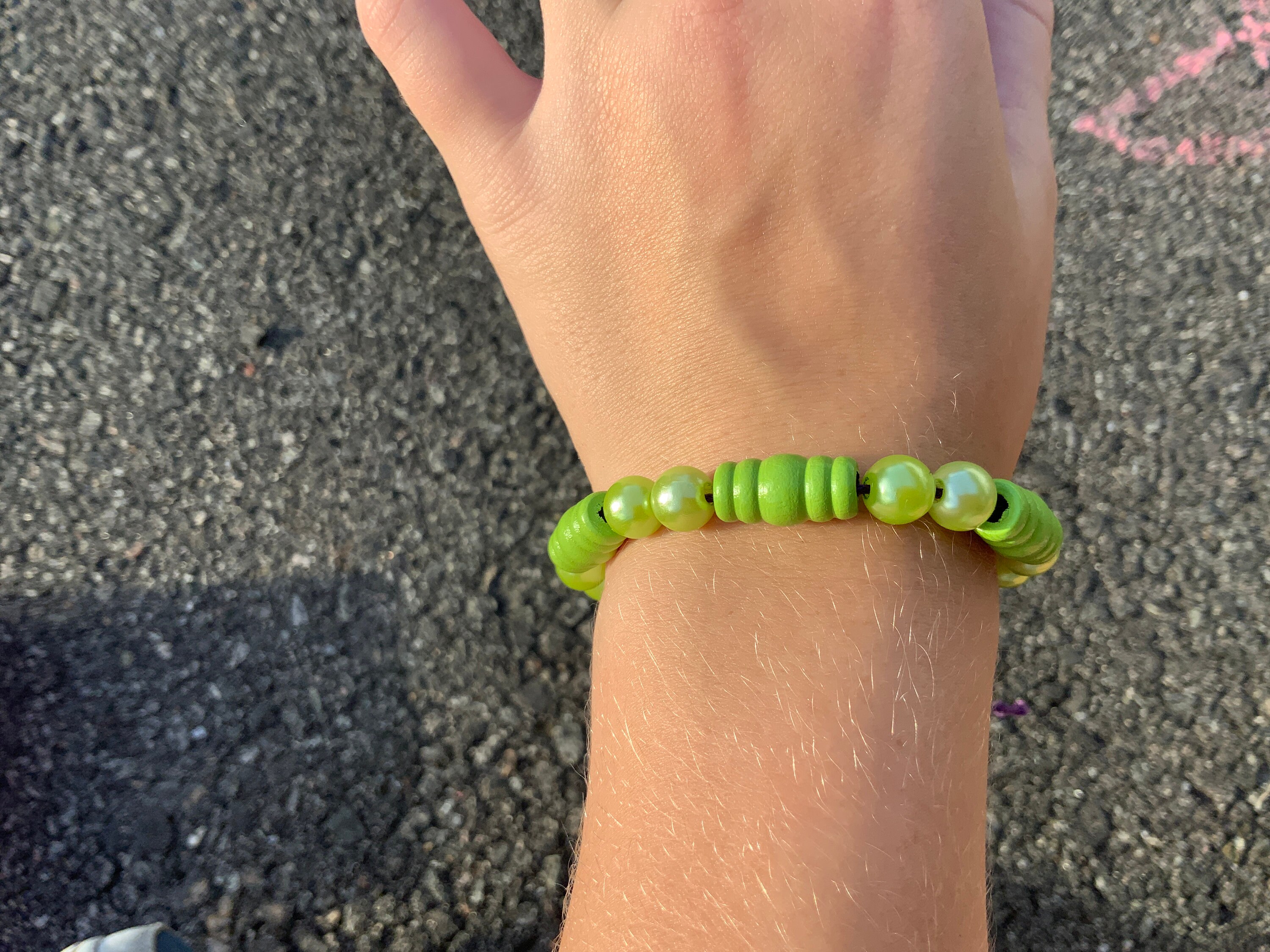 Green Beaded Adjustable Bracelet - Etsy UK