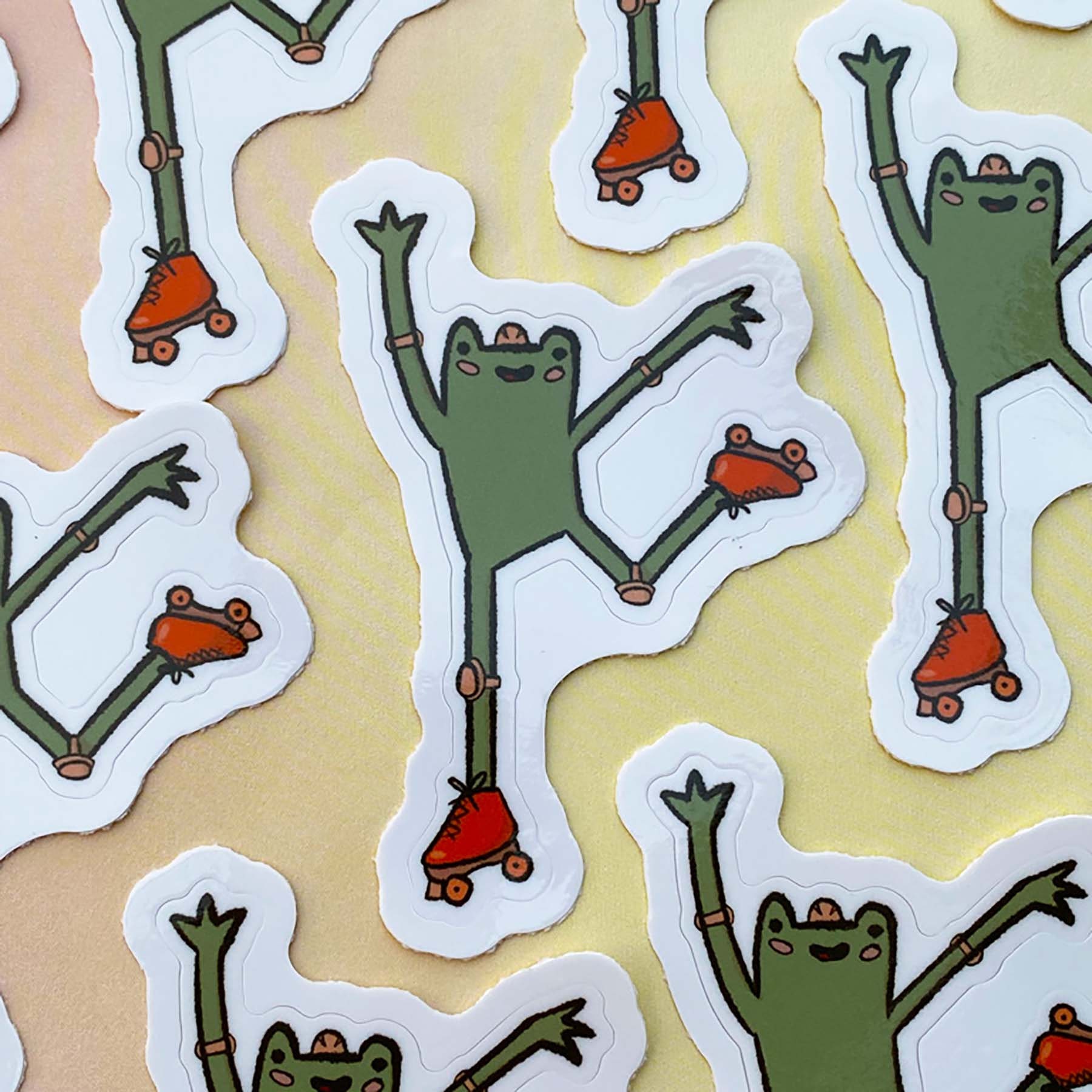 Roller Skating Frog - Etsy
