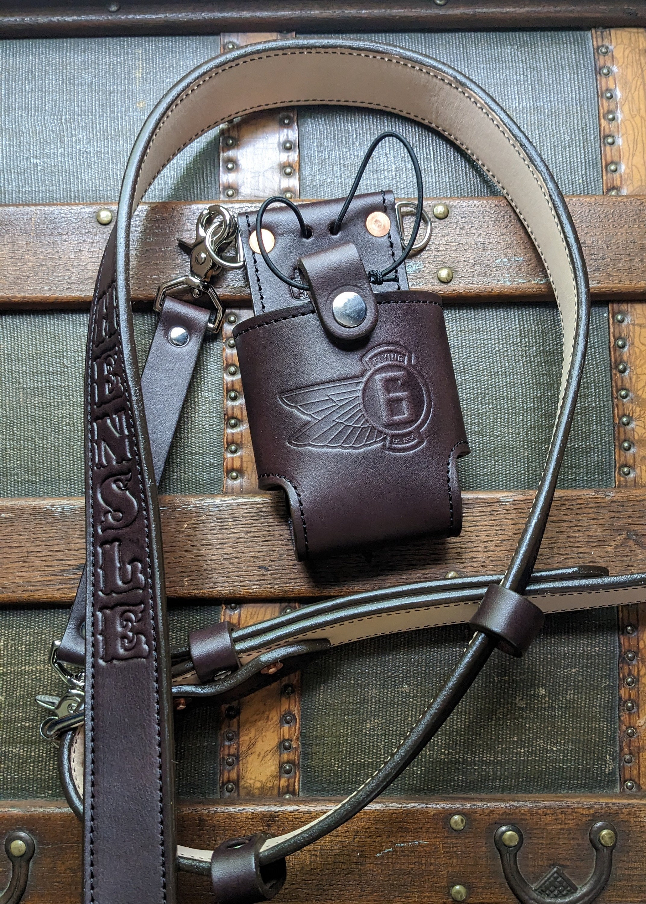 Custom Leather Firefighter Radio Strap With Mic Holders - Etsy