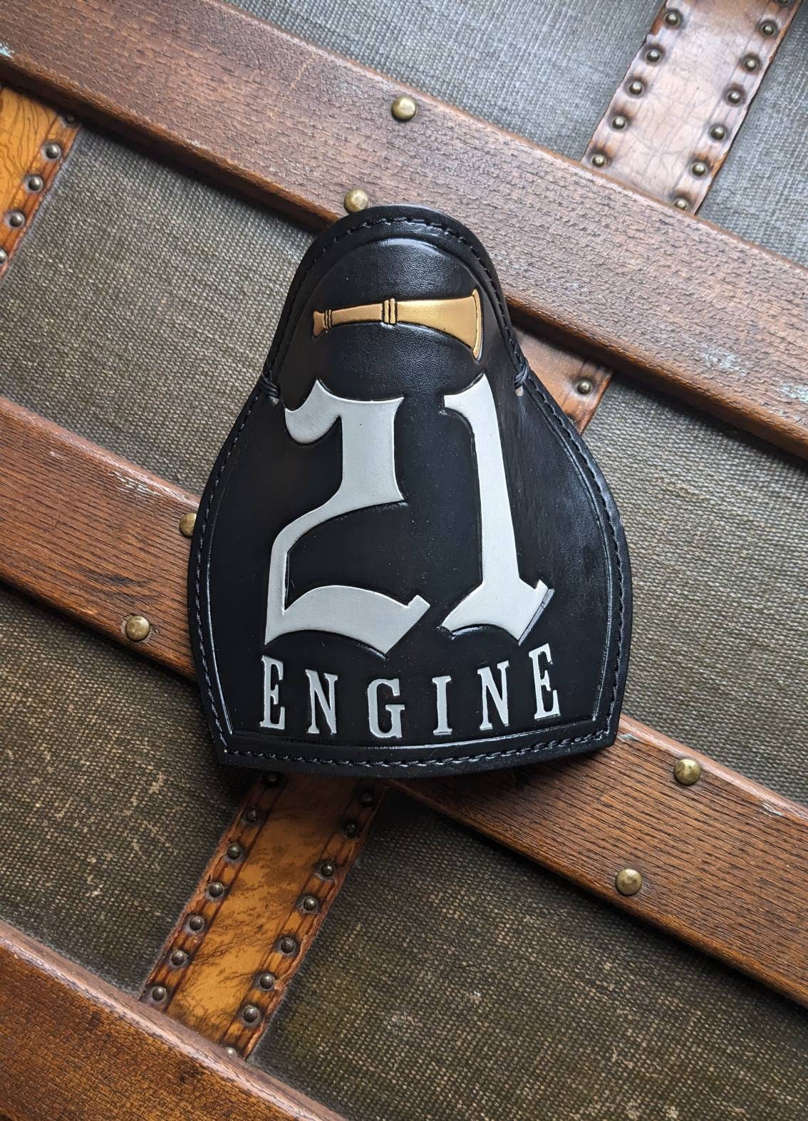 Firefighter Boston Leather Shield - Etsy