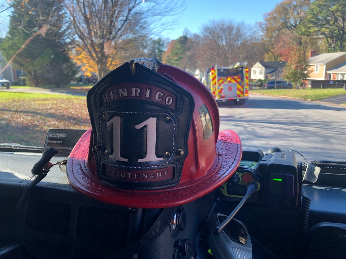 Firefighter Leather Helmet Shield | Etsy