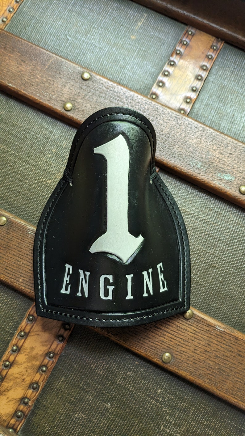 Firefighter Boston Leather Shield - Etsy