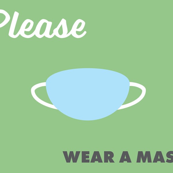 Please Wear a Mask Printable Sign - Etsy