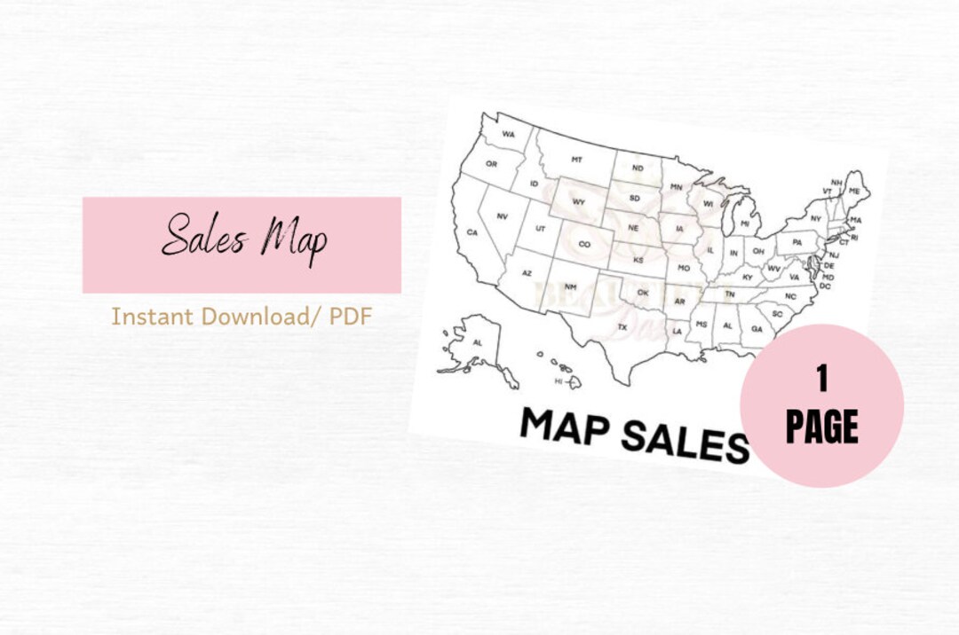 Sales Map/ Pdf/instant Download/digital/template - Etsy