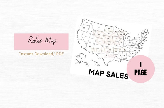 Sales Map/ Pdf/instant Download/digital/template - Etsy