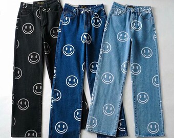 trionfante interno esperto smiley face jeans ovviamente rivoluzione ...