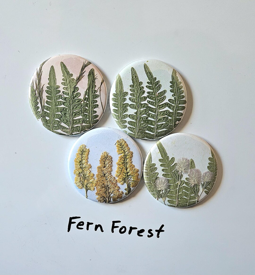Real Fern Forest Preserved in a 2.25" Refrigerator Magnets! - Etsy