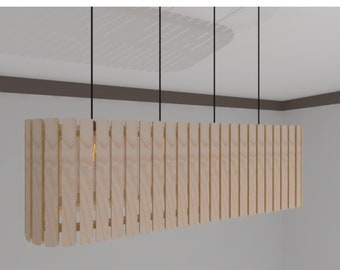 Linear Wood Ceiling Light | Etsy