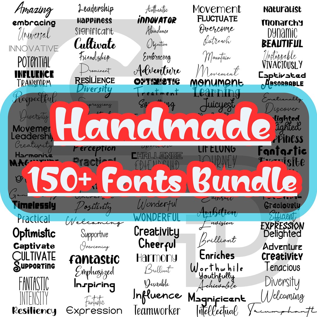 Handwritten Font Bundle Calligraphy Font, Script Font, Cricut Font Svg, Cursive Font, Procreate ...