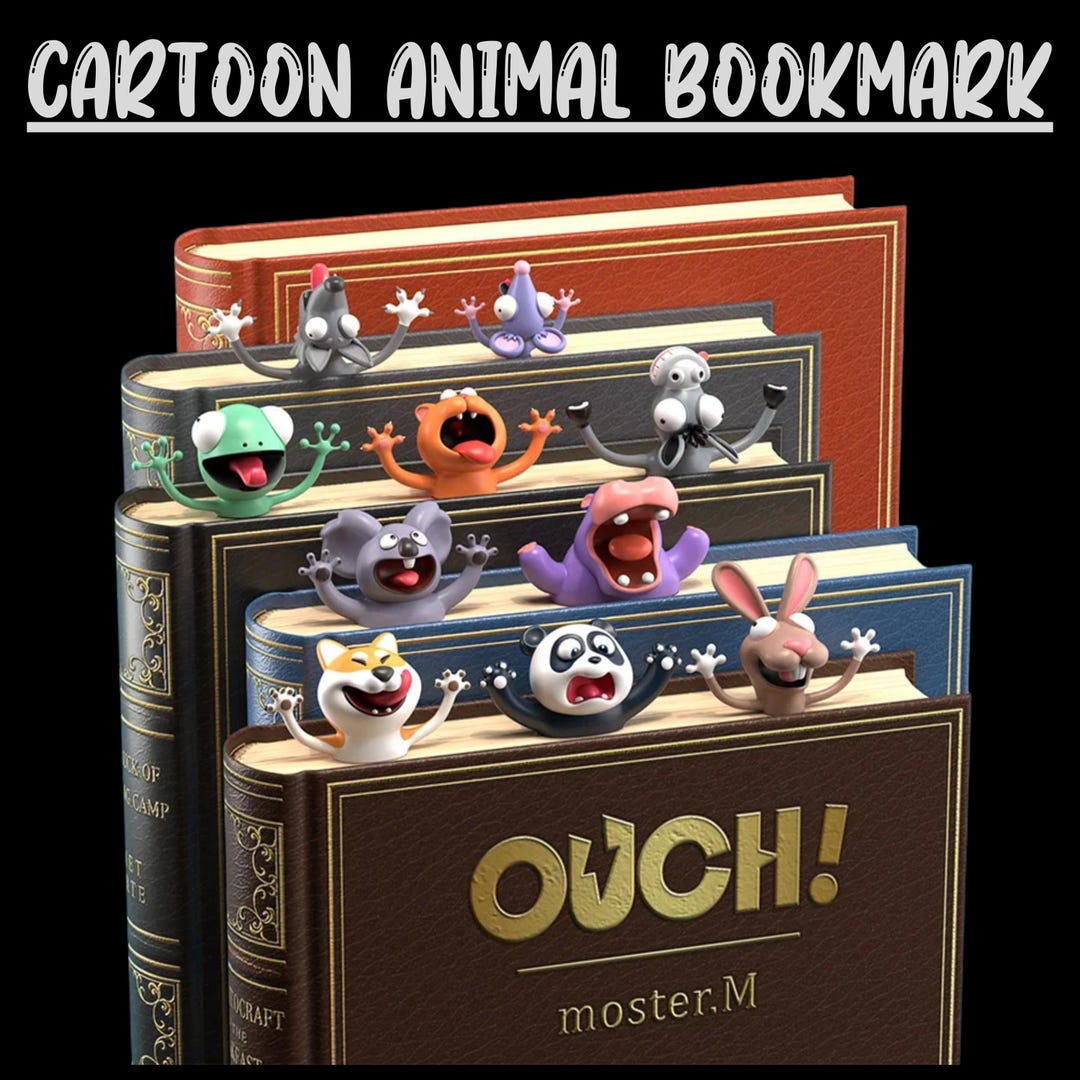 Animal Wacky Bookmarks 3D Funny Cute Bookmark Zoo 3D Funny Gift for ...