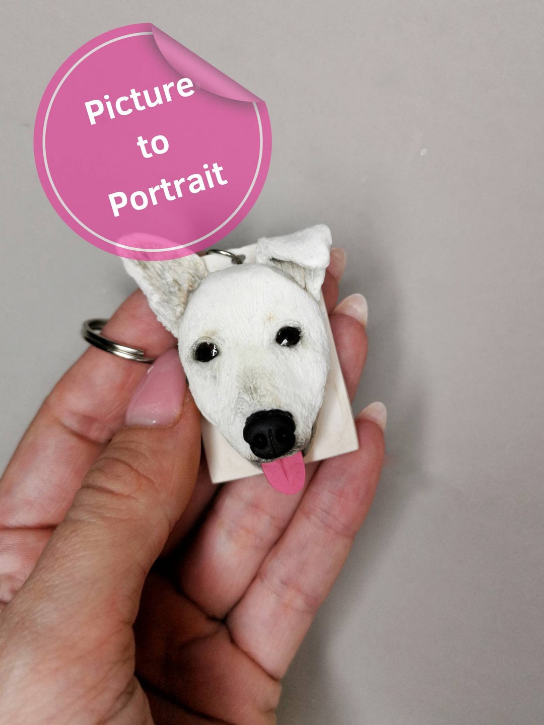 Dog Photo Keychain, Custom Dog Keychain, Dog Key Chain, Personalized ...