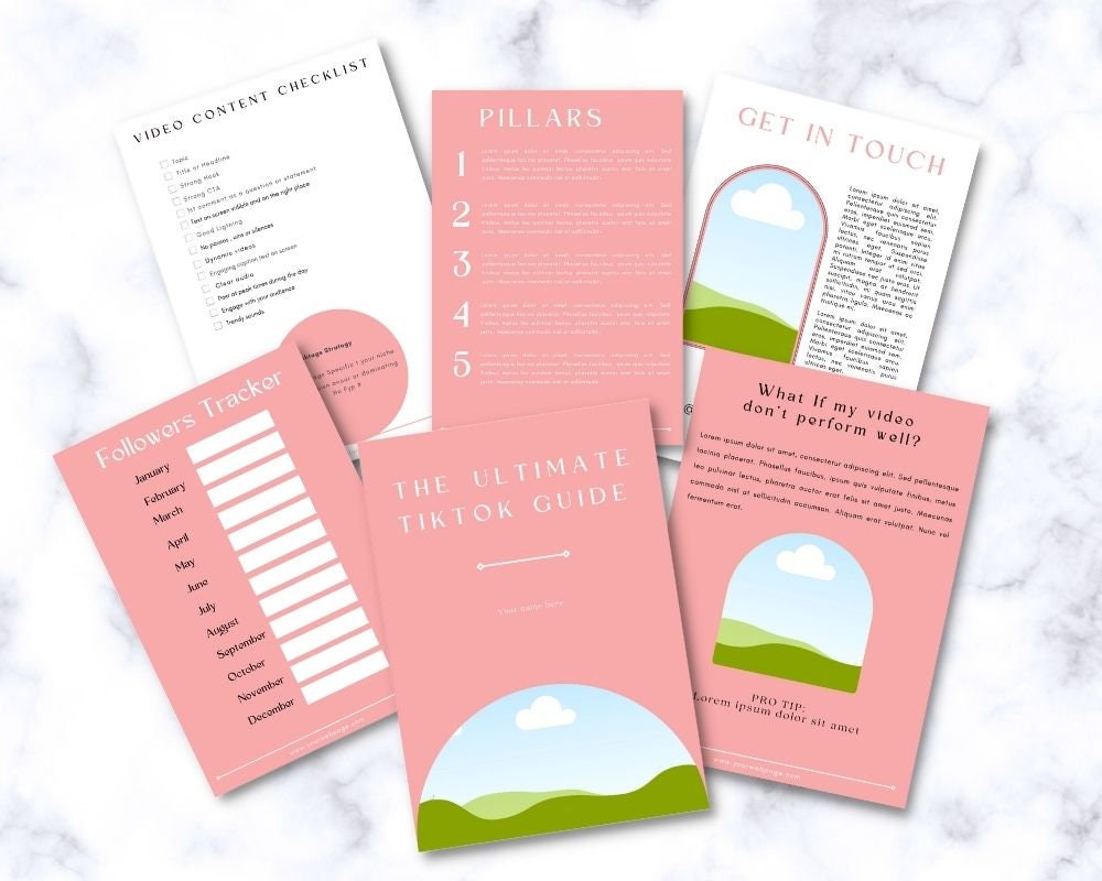 Ebook Template Canva, Tiktok Worbook Template, Worksheet and Lead ...