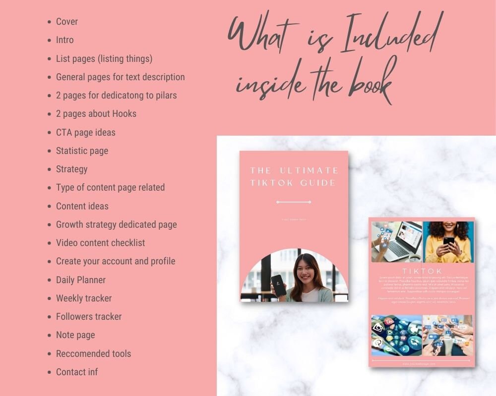 Ebook Template Canva, Tiktok Worbook Template, Worksheet and Lead ...