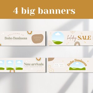 Etsy Shop Branding Kit Boho , Etsy Starter Templates , Etsy Store ...