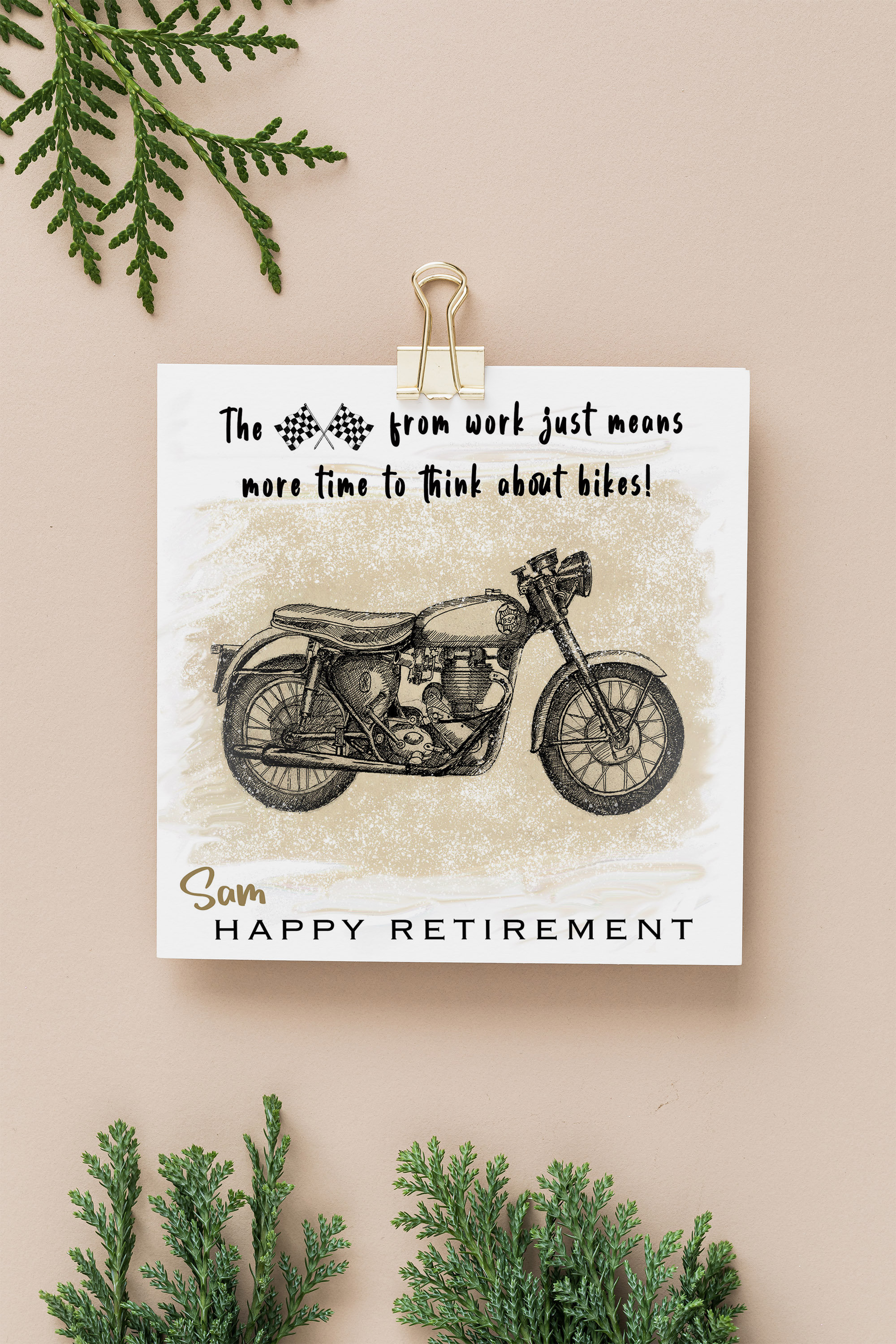 Motorbike Retirement Card, Motorbike Card, Inspired by BSA, Husband ...